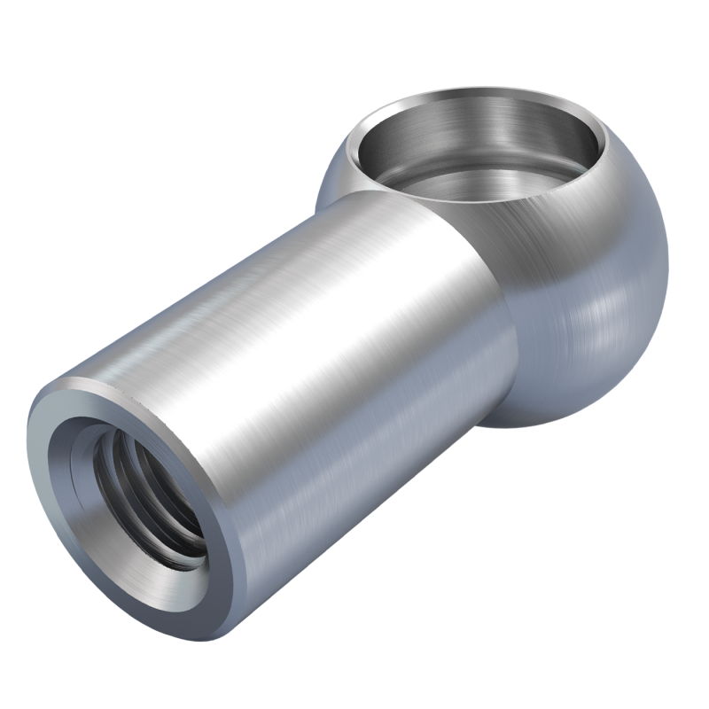 Ball socket DIN 71805 A 13 M8 Steel electr. galvanised white
