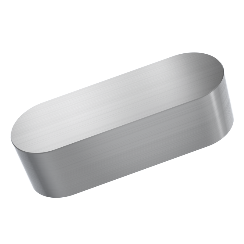 Chaveta paralela DIN 6885 forma A extremos redondeados A 12x8x40 Acero ...