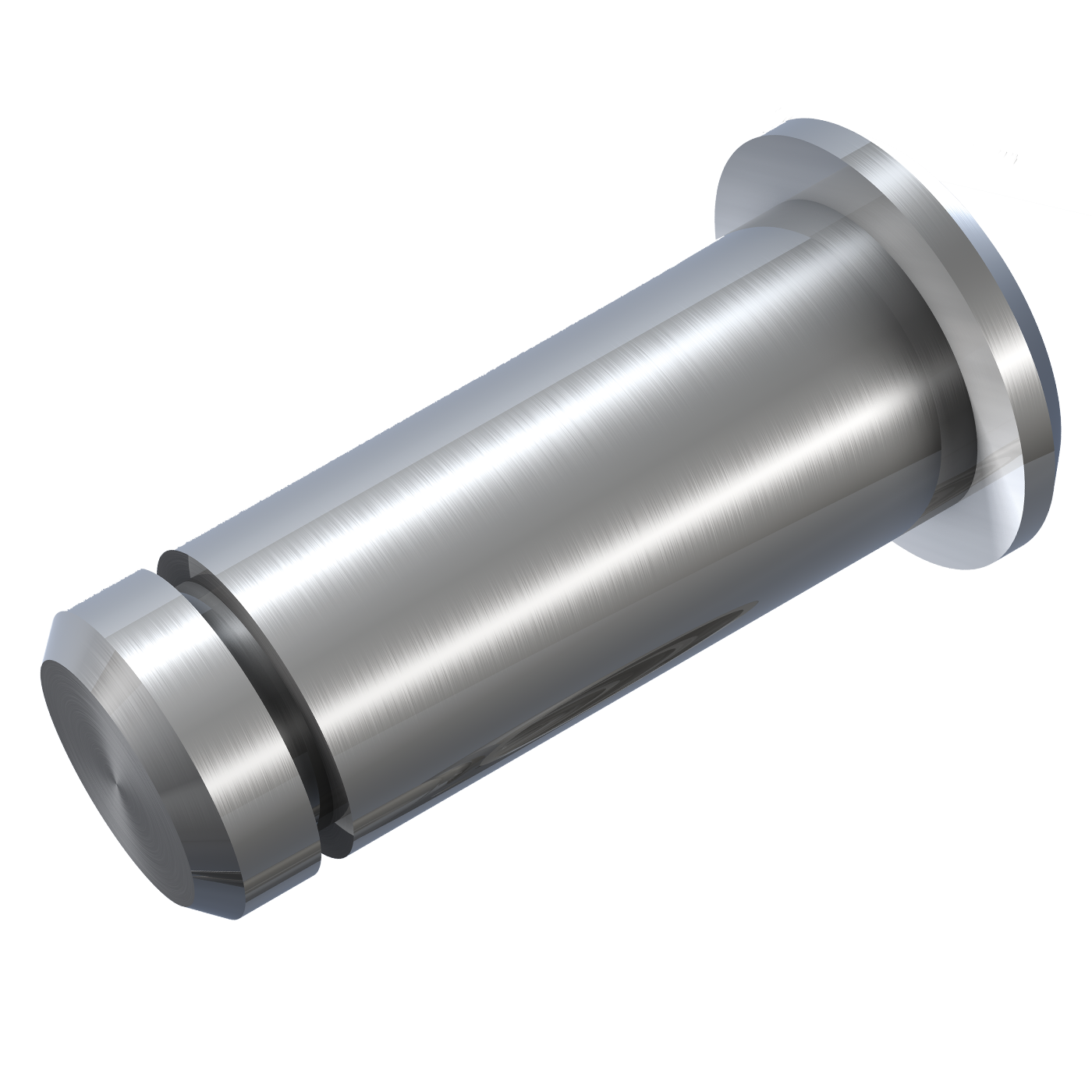 Bolzen mit Einstich BEG 25 x 57 x 50,5 Stahl galv. verzinkt weiß